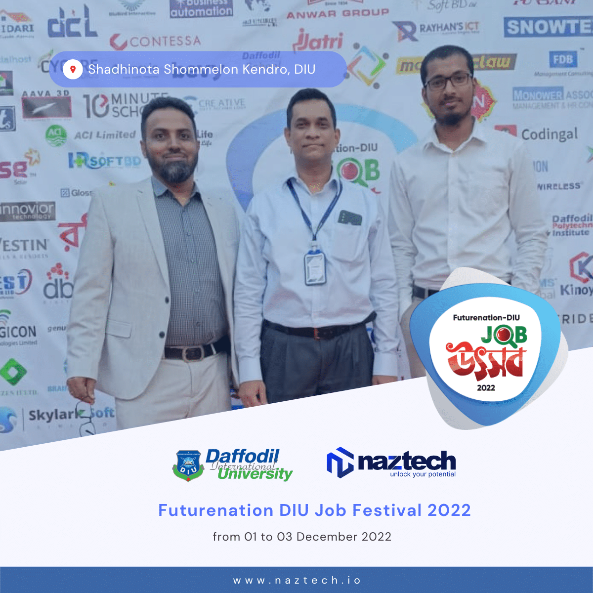 naztech Participated the Futurenation-DIU Job Festival-2022 - naztech Inc